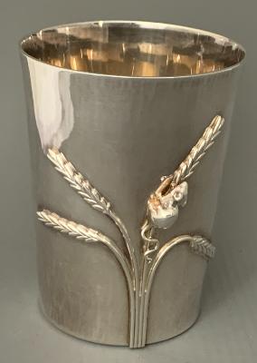 SARAH JONES Silver 'WHEAT SHEAF & MOUSE' BEAKER - STYLES SILVER of ...