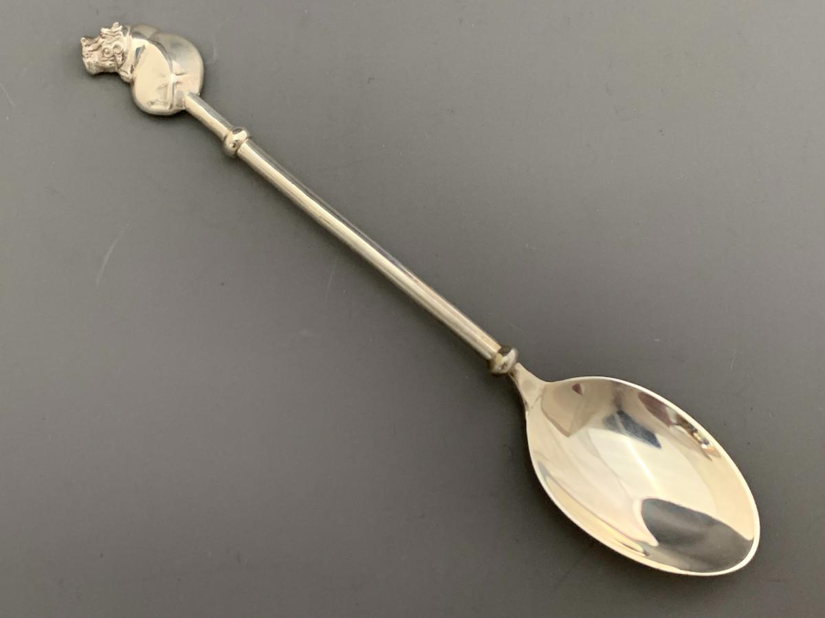 PATRICK MAVROS Silver SPOON - HIPPO - BLACK RHINO HEAD UP - STYLES ...