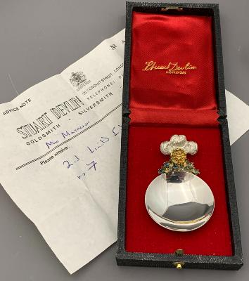 STUART DEVLIN Silver CADDY SPOON 'PRINCE WILLIAM' STYLES SILVER of ...