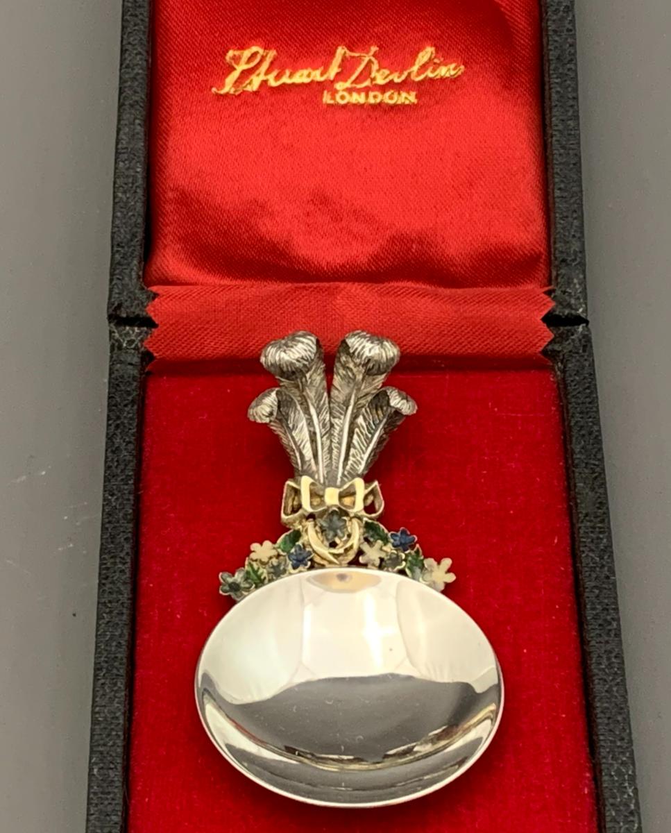 STUART DEVLIN Silver CADDY SPOON - 'PRINCE HENRY of WALES' - STYLES ...