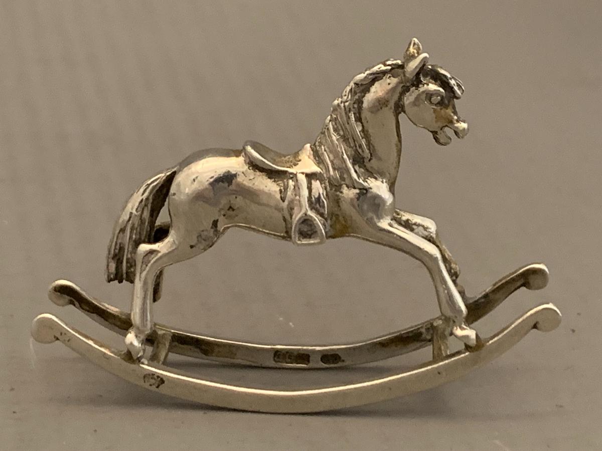 LEXI DICK - MINIATURE Silver ROCKING HORSE - STYLES SILVER of ...