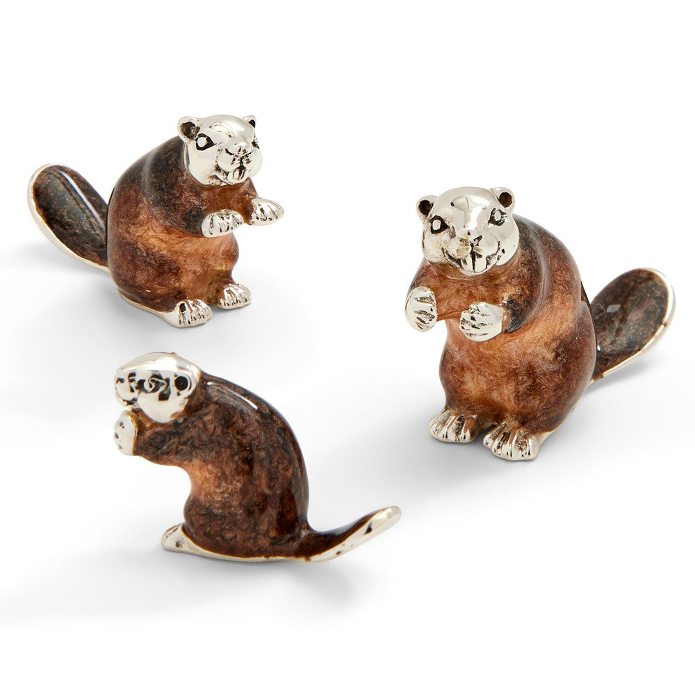 SATURNO Silver and Enamel BEAVERS – Styles Silver