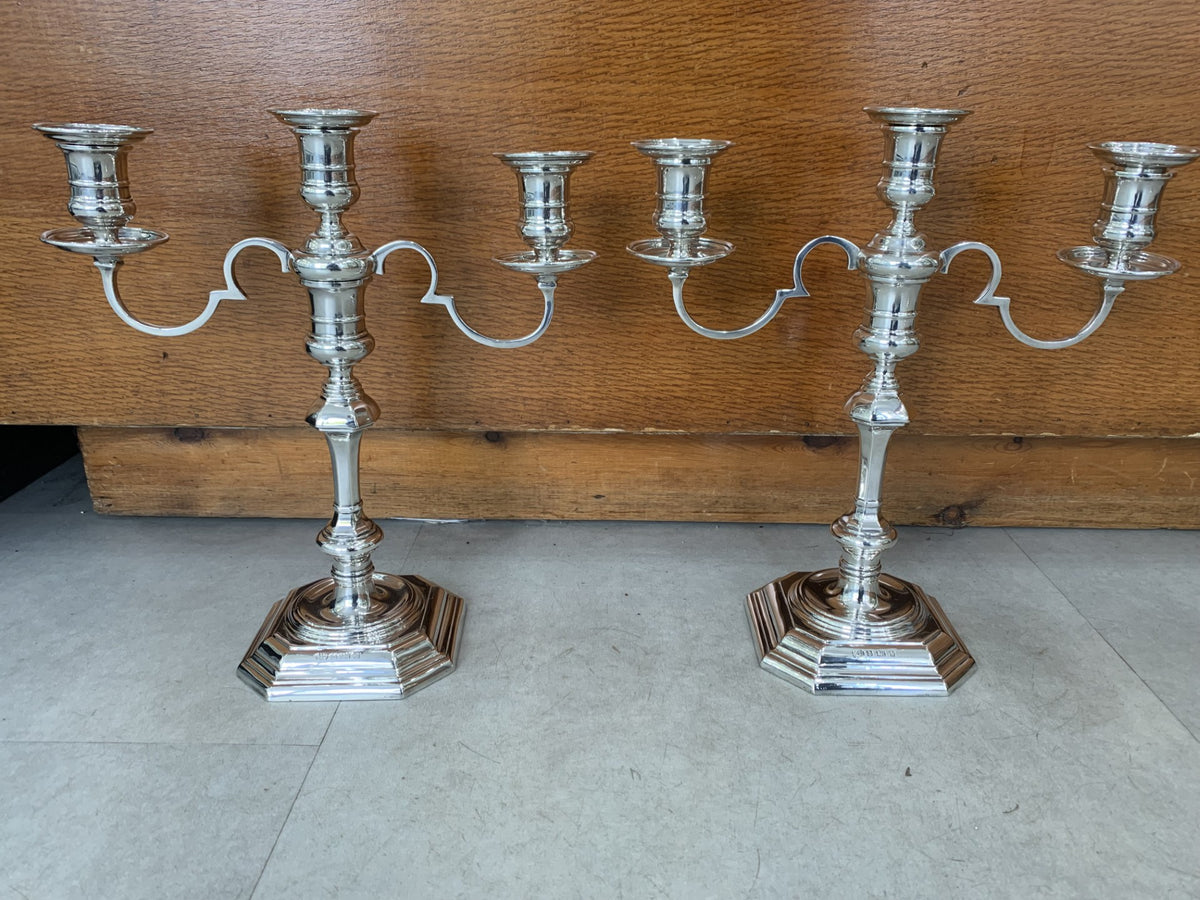 Pair Silver CANDELBRA - STYLES SILVER of HUNGERFORD – Styles Silver