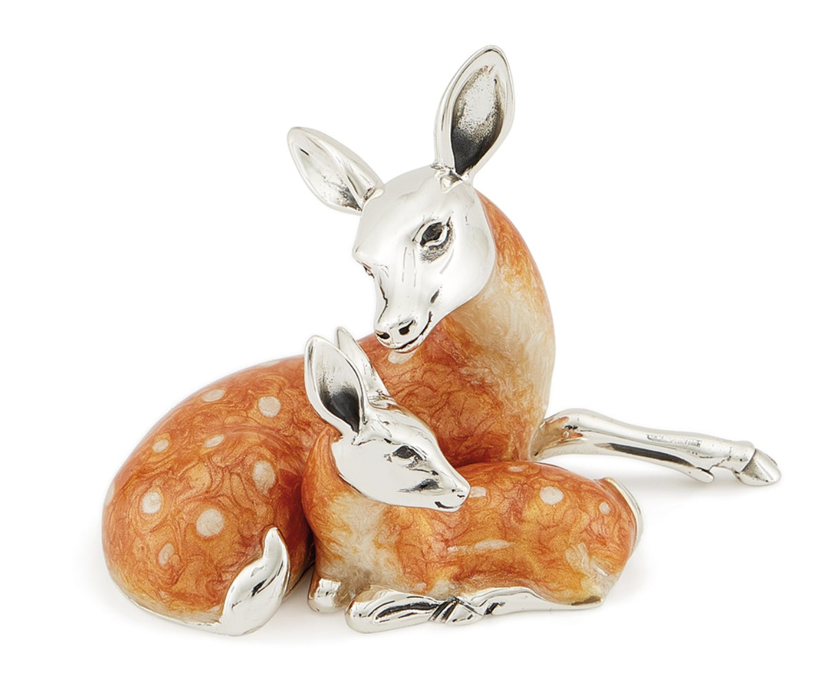 SATURNO Silver and Enamel Doe and Fawn - STYLES SILVER of HUNGEFORD ...