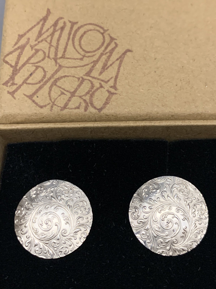 MALCOLM APPLEBY Silver EARRINGS - FINE SCROLLS - STYLES SILVER of ...