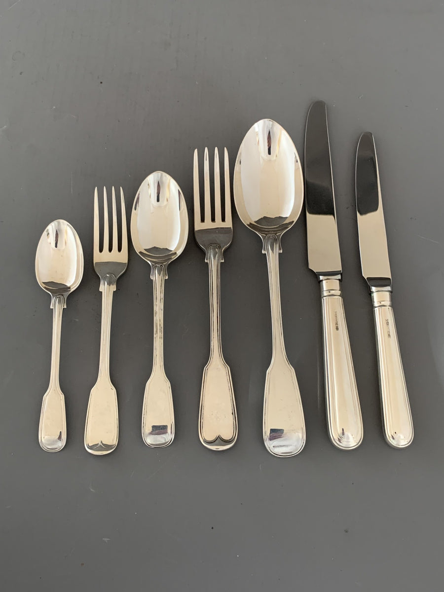 Silver FIDDLE & THREAD PATTERN CUTLERY - STYLES SILVER of HUNGERFORD ...